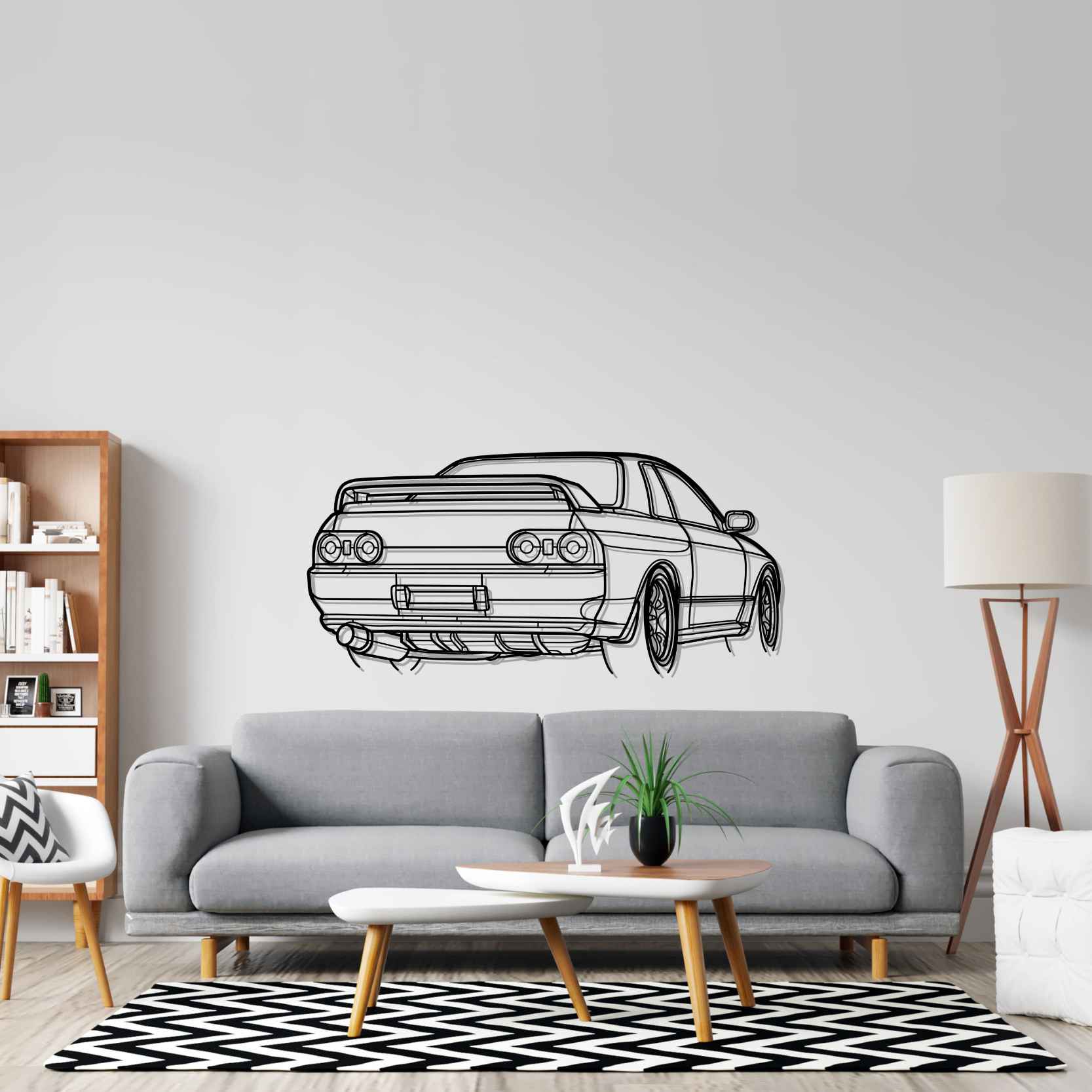 R32 GTR Nismo Angle Silhouette Metal Wall Art – PetrolVibes