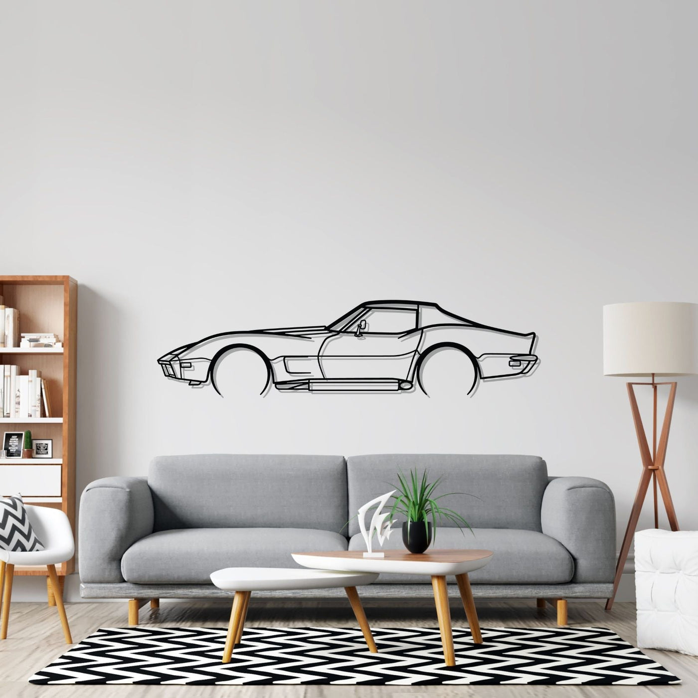 Corvette C3 1973 Detailed Silhouette Metal Wall Art – PetrolVibes