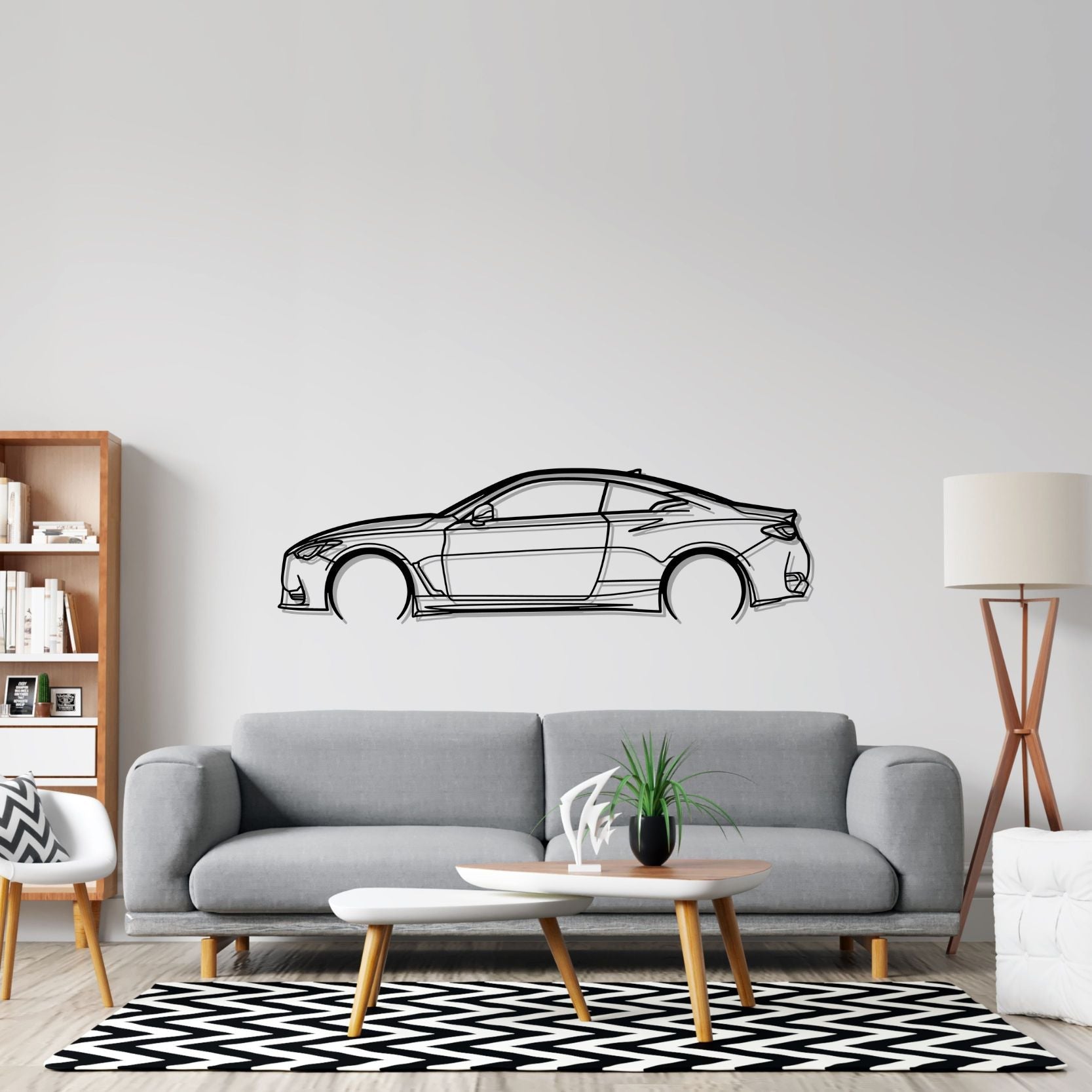 Q60 Detailed Silhouette Metal Wall Art – PetrolVibes